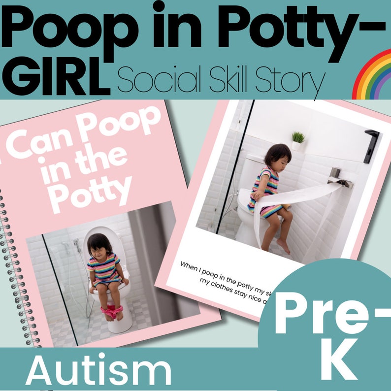 Poop in Potty Training Social Story for Girls Toilet Training Social ...
