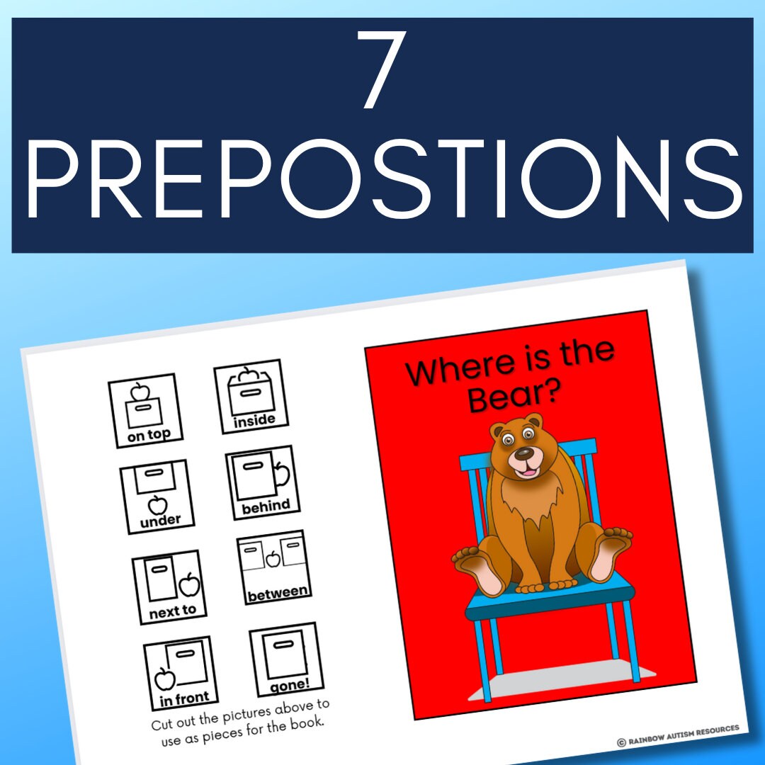 Where is Bear Preposition Interactive Book Adapted Book for Autism ...