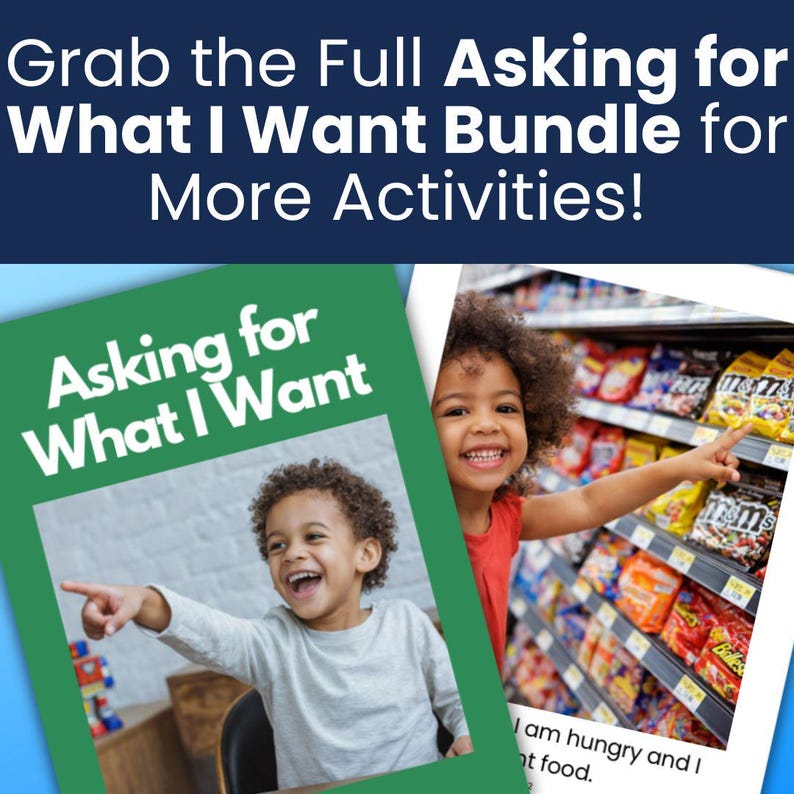 Asking for What I Want Requesting Adapted Book SEL Activity Autism ...