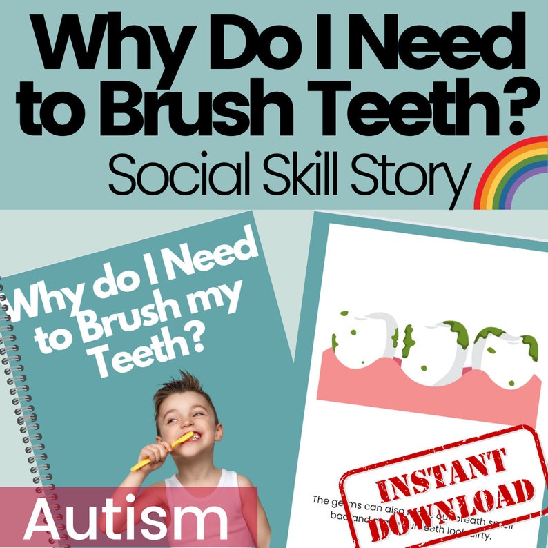 Why Do I Need to Brush My Teeth Autism Social Skill Story About ...