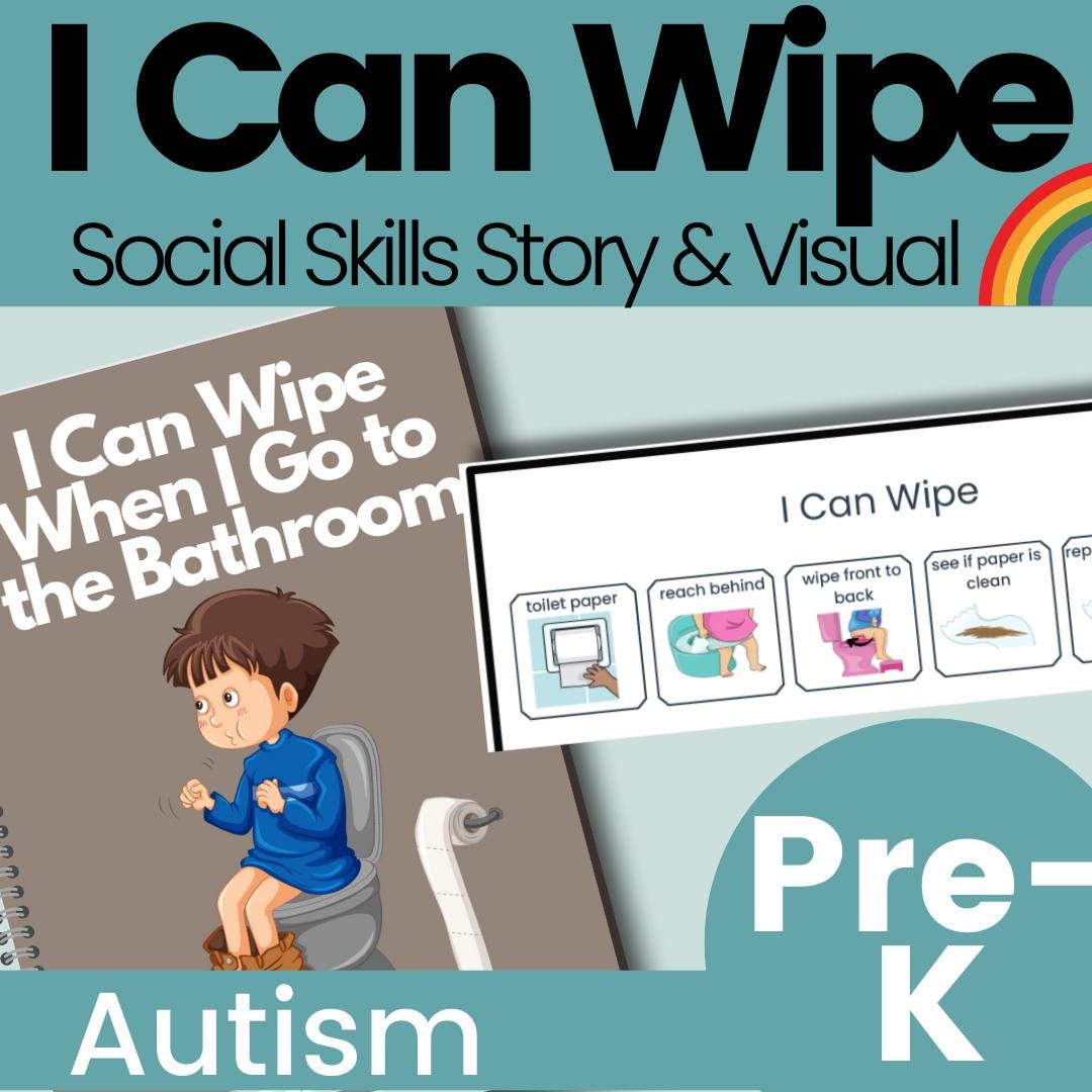 Wiping After Using the Bathroom Potty Training Editable Social Story ...