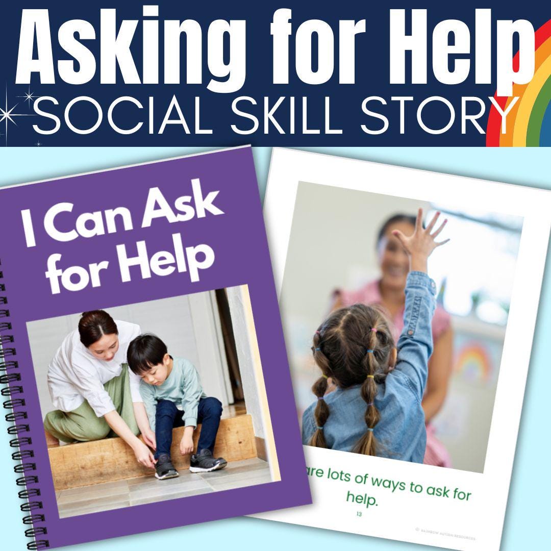 Social Story When I Am Frustrated I Can Ask for Help Autism Social ...