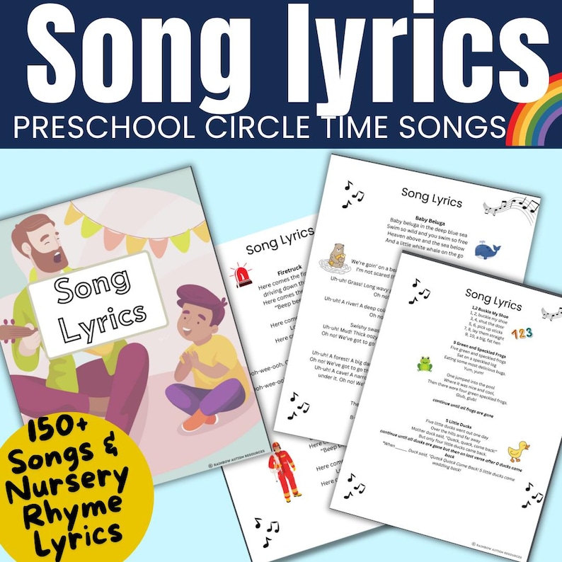 Circle Time Song Visual Supports Bundle Preschool Music Request Cards ...