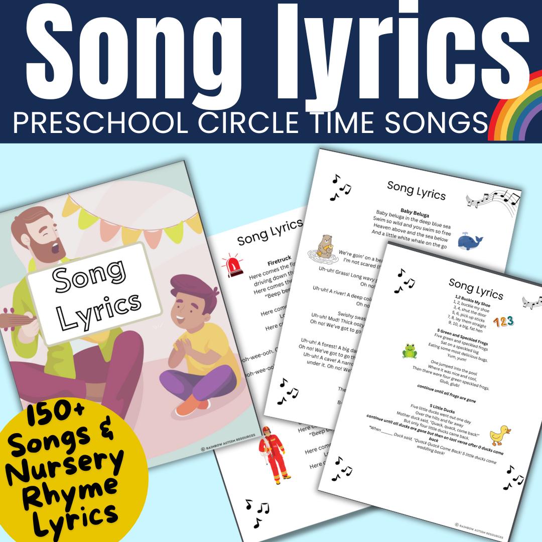 Circle Time Song Visual Supports Bundle Preschool Music Request Cards ...