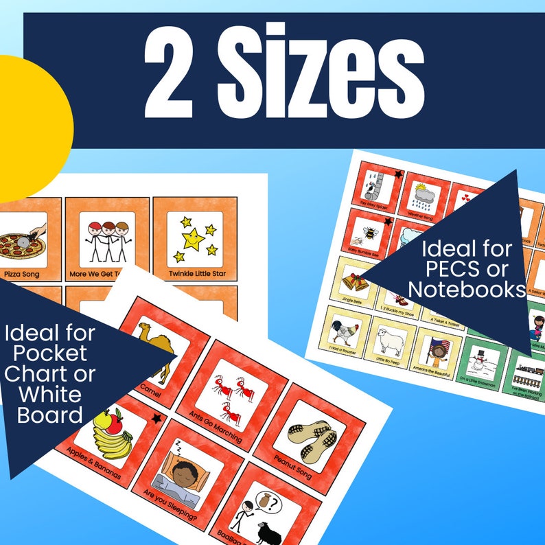 Preschool Speech Therapy Circle Time Song Choice Cards and Song Choice ...