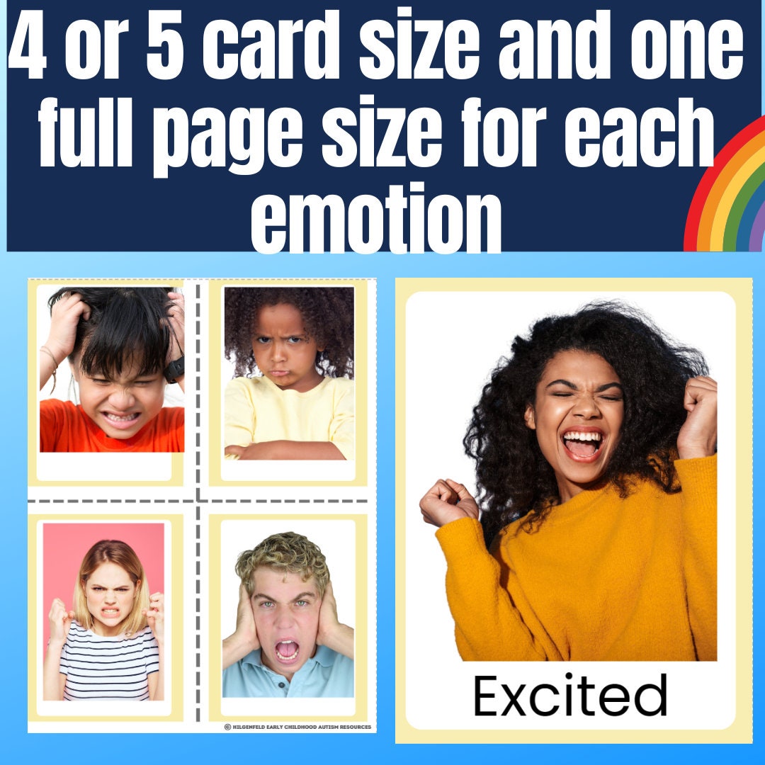 Feelings and Emotions Flashcards Ideal for Speech Autism ABA ABLLS-R ...