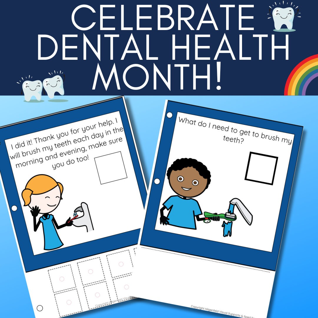 Toothbrushing Interactive Book - Adapted Book for Brushing Teeth - Etsy