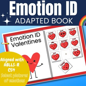 Valentine Adapted Books Bundle Colors Counting Emotion ID Align W Ablls ...