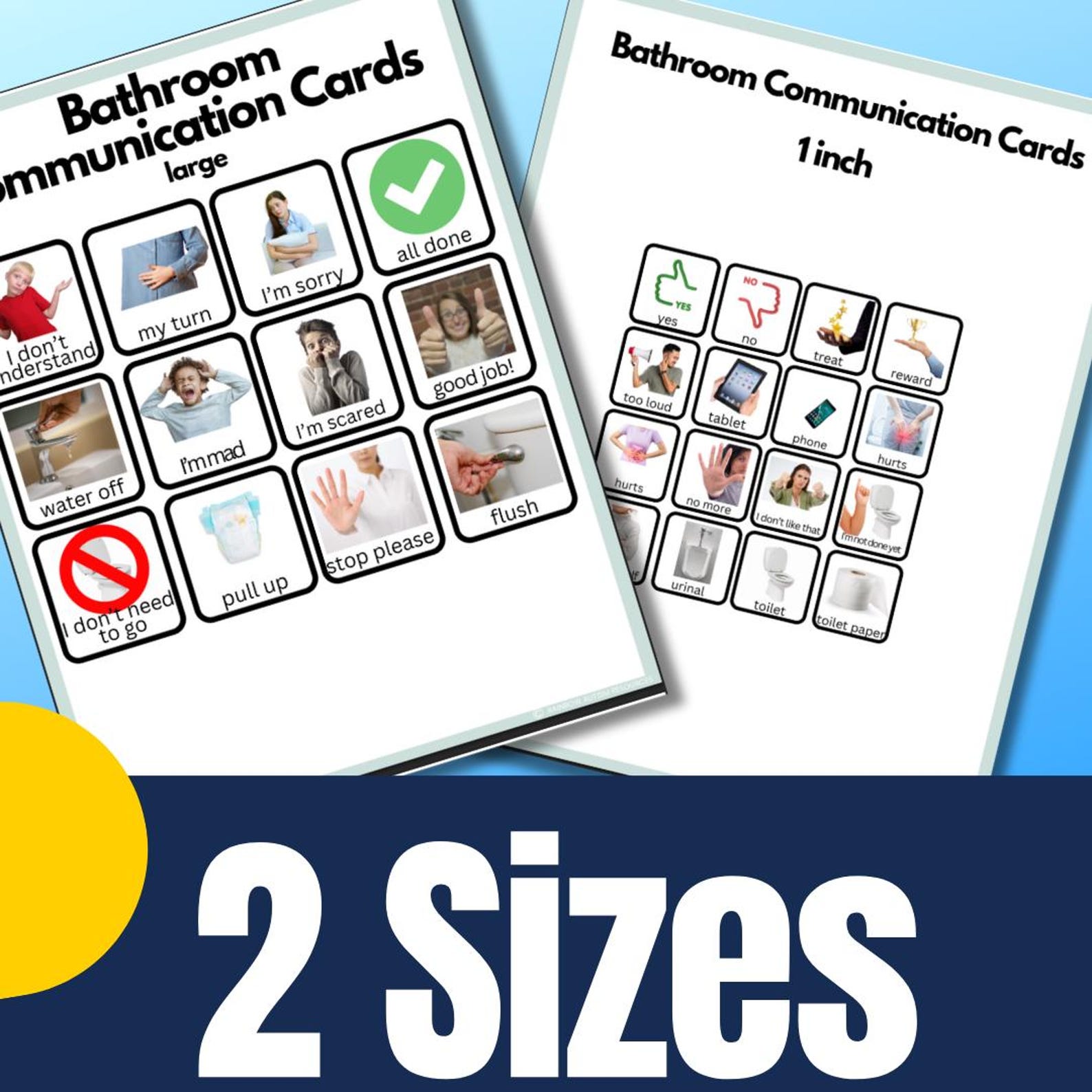 Autism Potty Training Visual Supports | Real Photo PECS Communication ...