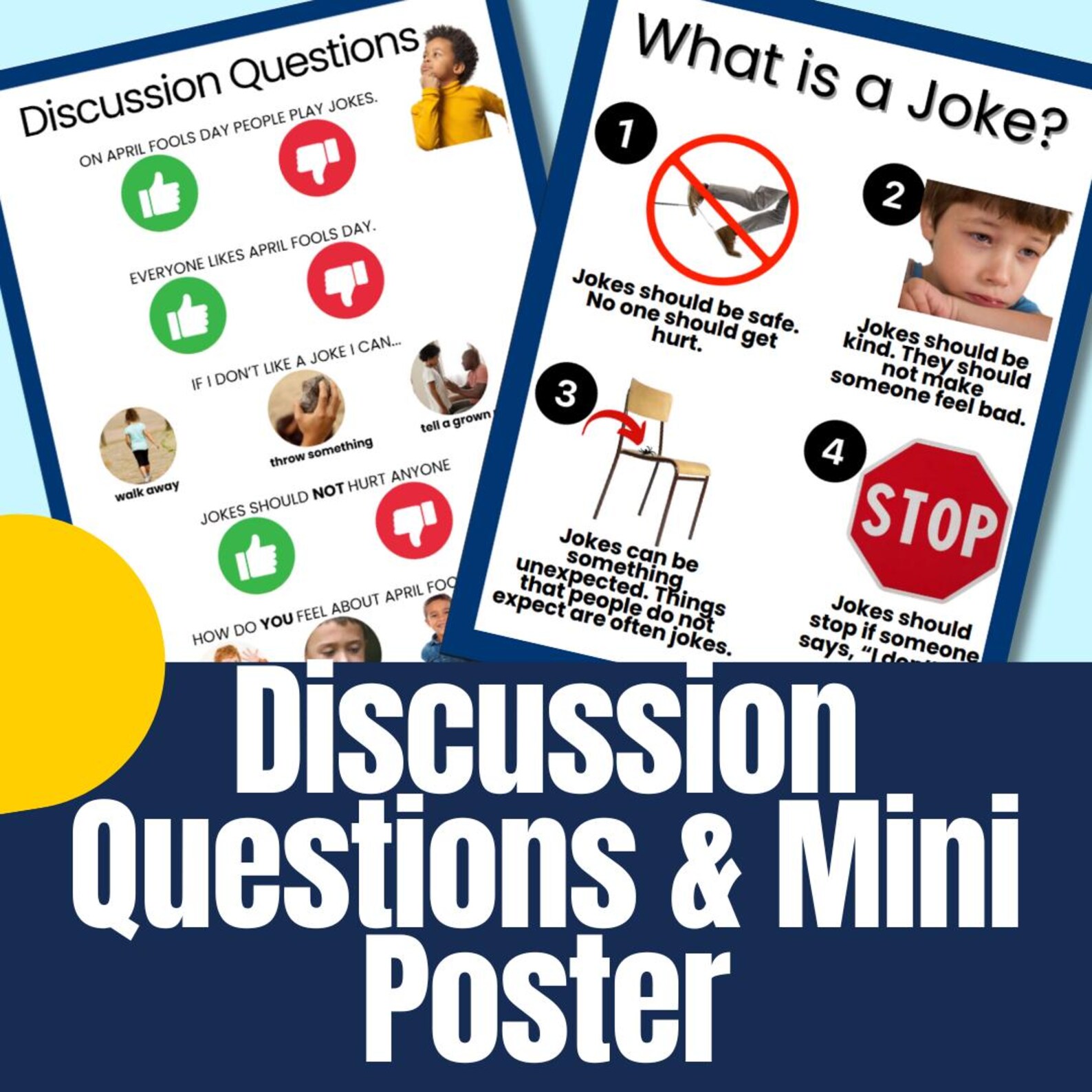 April Fools Day & Jokes Social Story Bundle for Autism Special Ed SEL ...