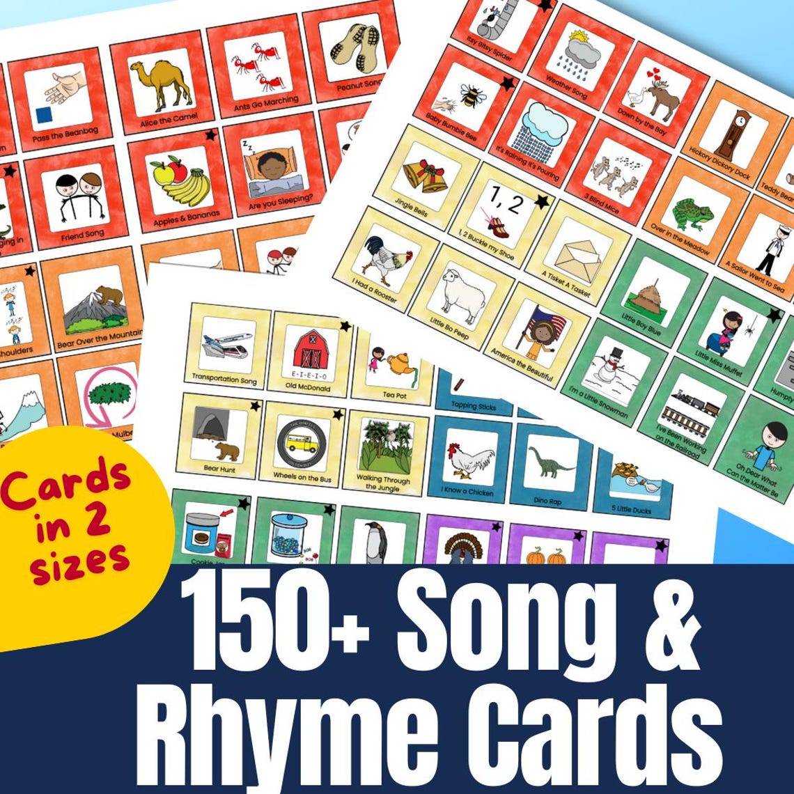 Circle Time Song Visual Supports Bundle Preschool Music Request Cards ...