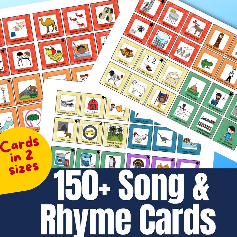 Circle Time Song Visual Supports Bundle Preschool Music Request Cards ...