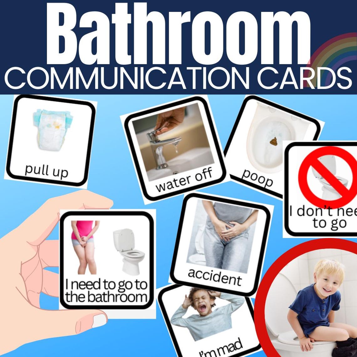 Autism Potty Training Visual Supports | Real Photo PECS Communication ...