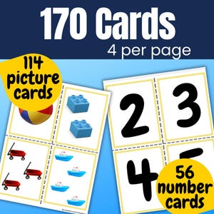 Matching Numbers to Objects Photo Picture Cards Aligned With ABLLS R8 ...