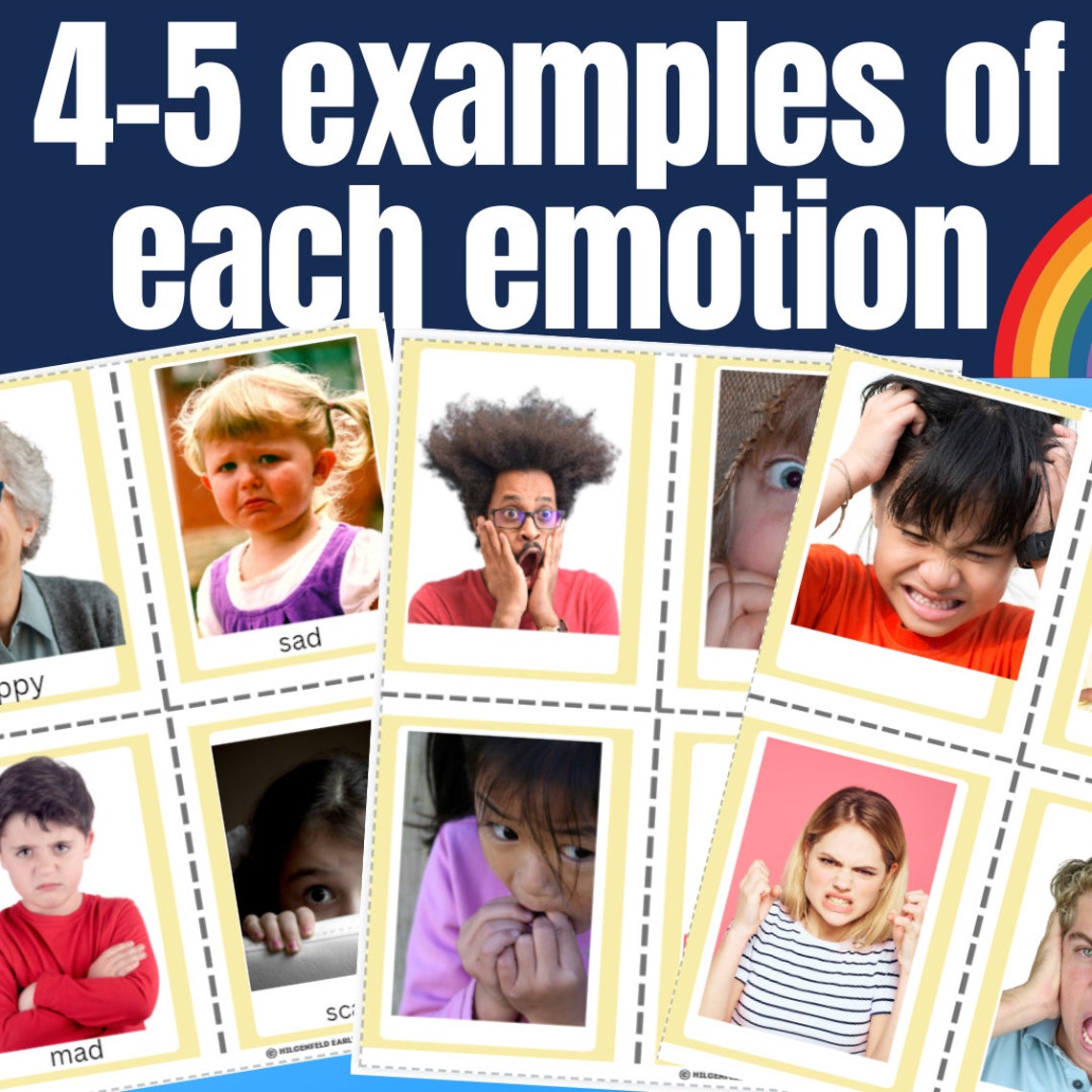 Feelings and Emotions Flashcards Ideal for Speech Autism ABA ABLLS-R ...