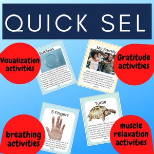 Preschool Mindful Minute Activity Cards Breathing Visuals & More SEL ...