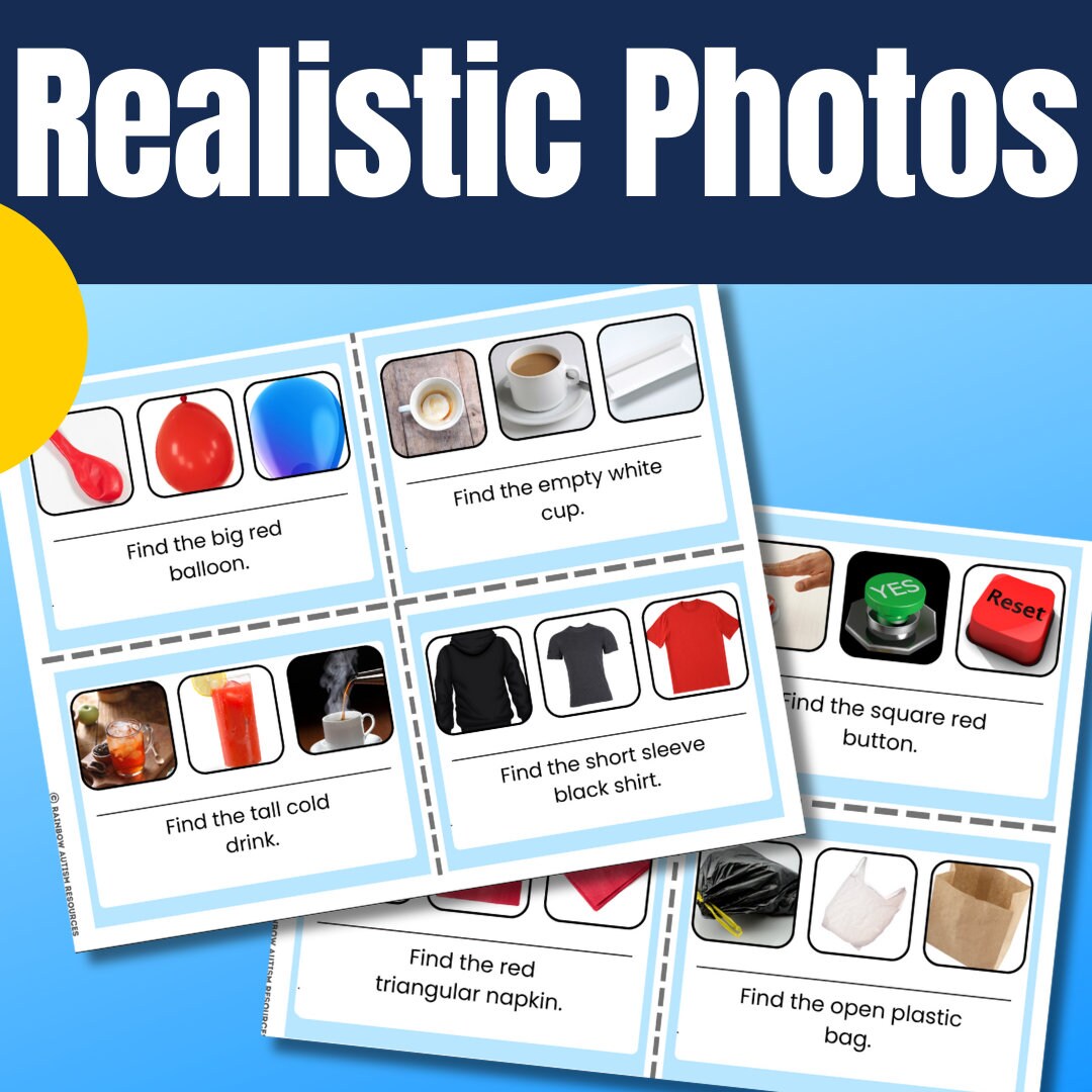 ABLLS C47 Photo Flash Cards: Two Characteristics - Etsy