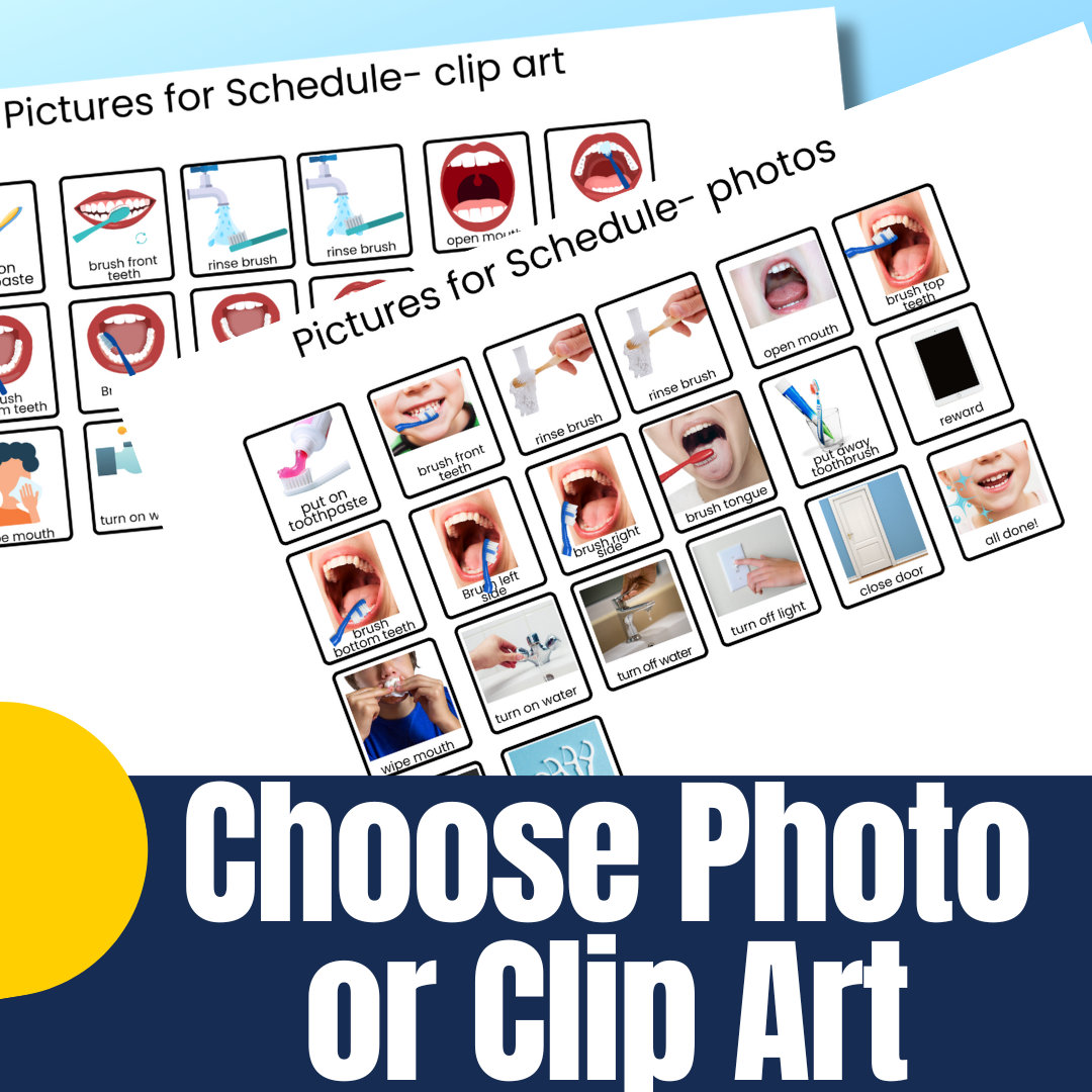 Brushing Teeth Visual Schedule Toothbrushing Steps Autism Visual ...