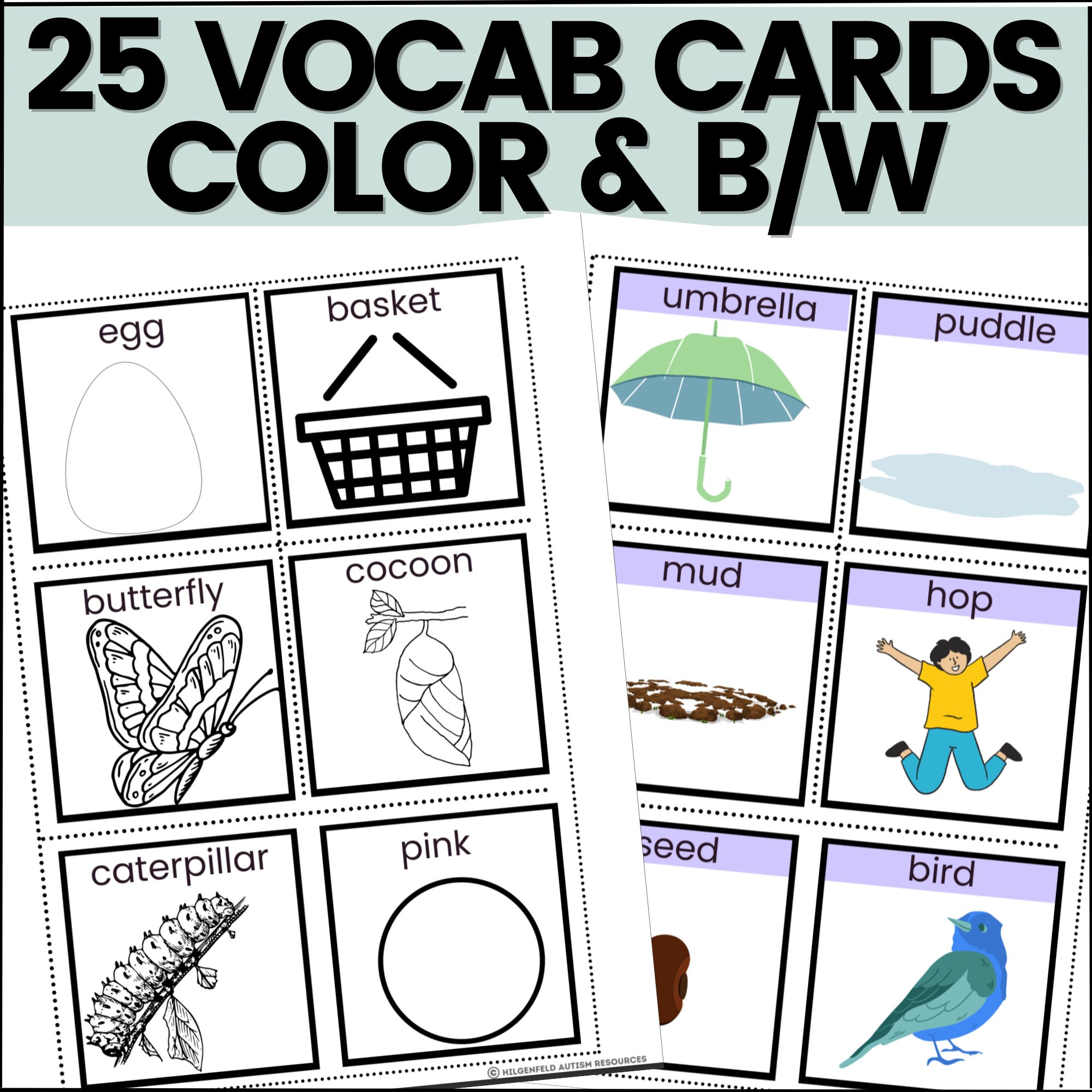 Spring & Earth Day Vocabulary Cards, Traceable Print Cards, and Mini ...