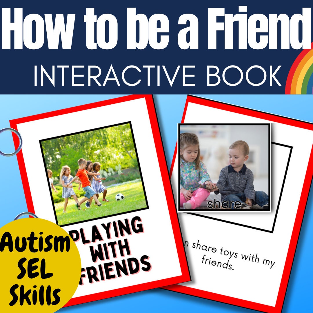 How to Play With Friends Interactive Book Adapted Book for Autism ...