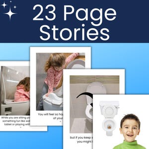 Poop in Potty Social Story Bundle Boy and Girl Version Poop Withholding ...