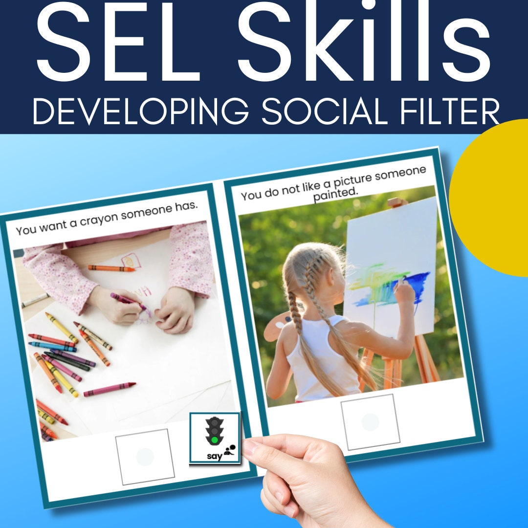 Say or Think Social Filter Interactive Book Adapted Book for Autism SEL ...