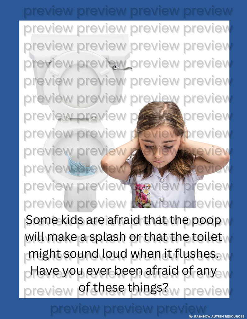 Poop Withholding Social Story for Autism Potty Training or Toilet ...