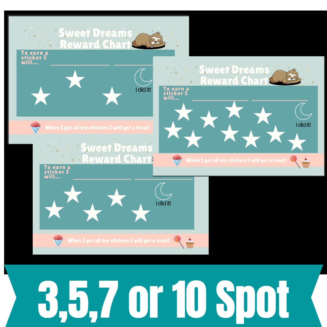 Bedtime Sticker Chart to Encourage Healthy Sleep Habits - Etsy