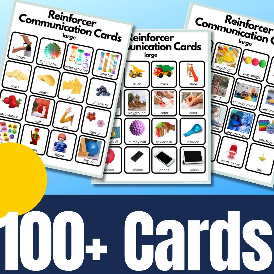 Reward Reinforcer PECS Style Communication Cards | First Then Board ...