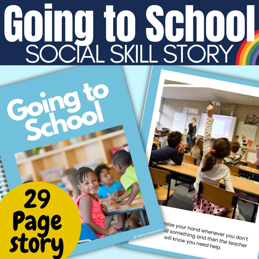 Starting School Social Skill Story Preparing for Back to School - Etsy