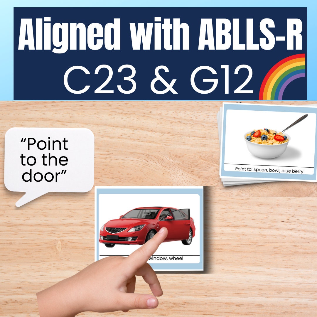 Point to or Label Part of an Object Picture Cards Aligned With ABLLS-R ...