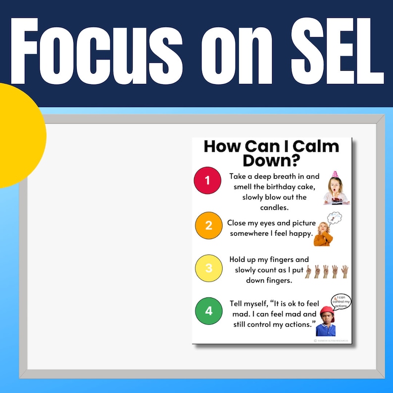 How Can I Get Calm Poster Set Visualization Breathing Exercises & More ...