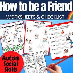 How to Play With Friends Autism Social Skills SEL BUNDLE - Etsy