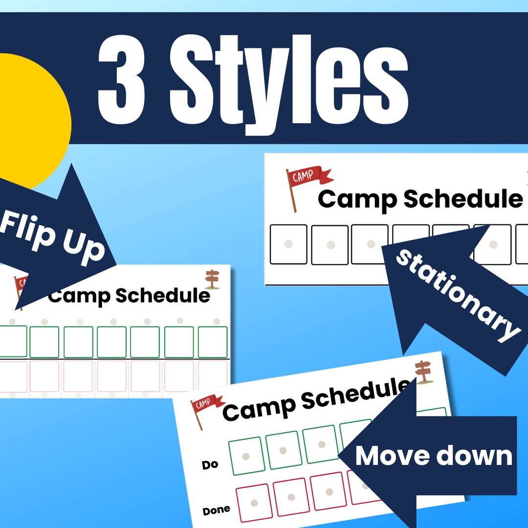 Summer Camp Visual Schedule: Autism Special Ed Tool (photo + Clip Art ...
