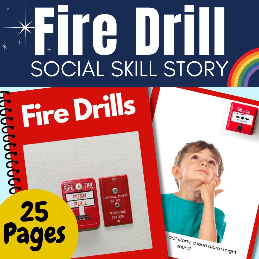 Fire Drill Social Story: School Expectations, Calming Strategies - Etsy