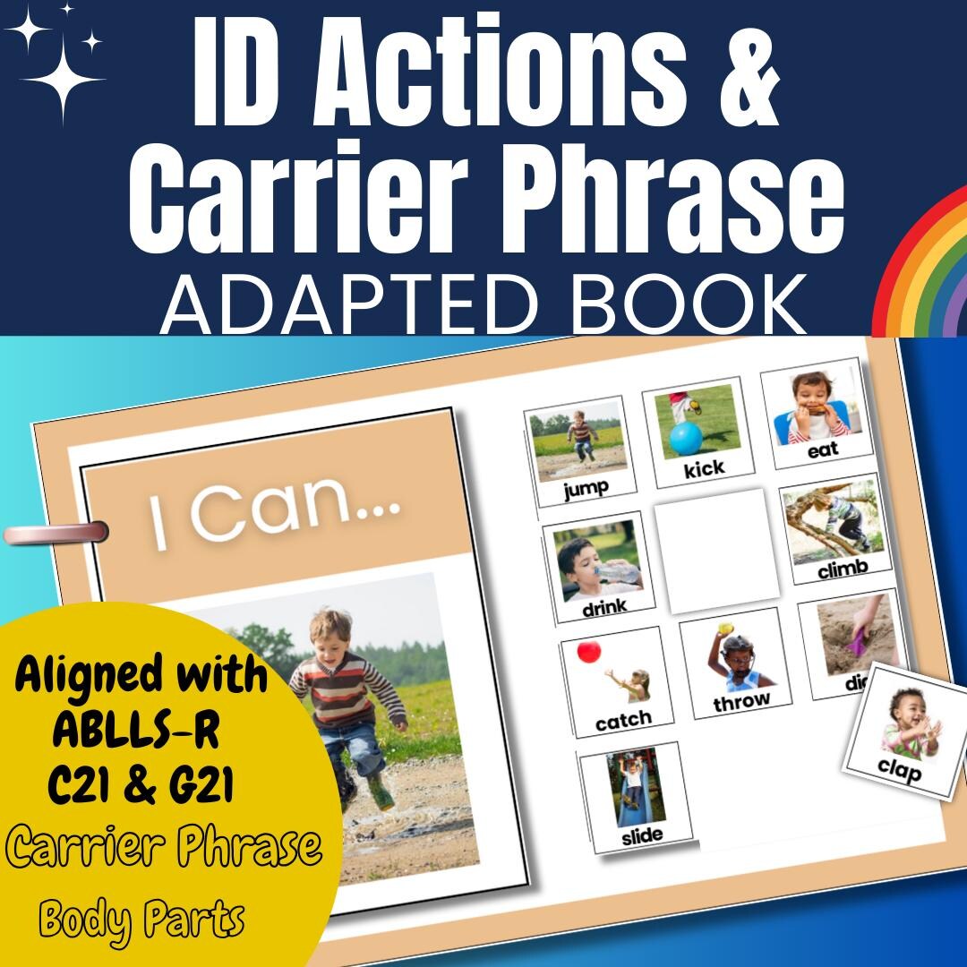 Label Using Carrier Phrase | Select & Label Action Pictures Adapted ...