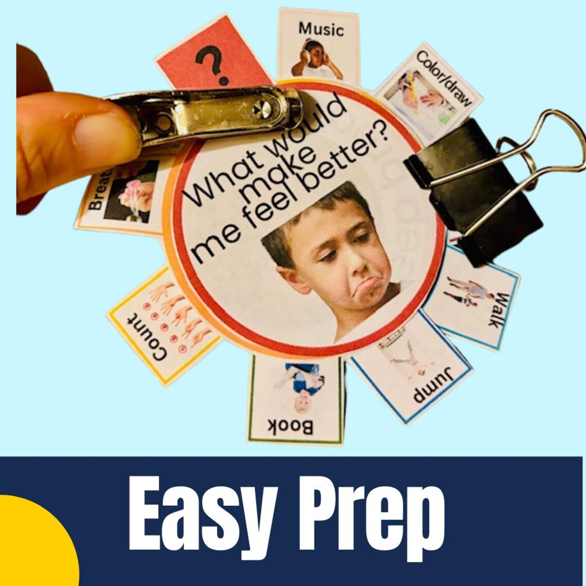 Coping Skills Cards for Lanyard Autism Visuals for Anxiety and ...