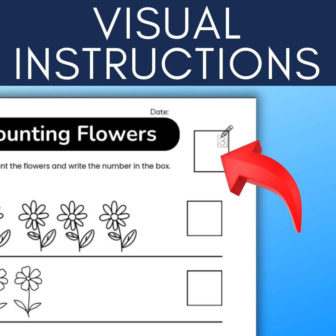 Counting 1-10 Worksheets Al With ABLLS R8 Match a Number to an Amount ...