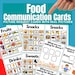 Food Picture Cards for Requesting Toddler Preschool Special Education ...