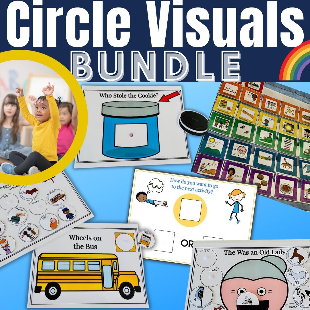 Circle Time Song Visual Supports Bundle Preschool Music Request Cards ...