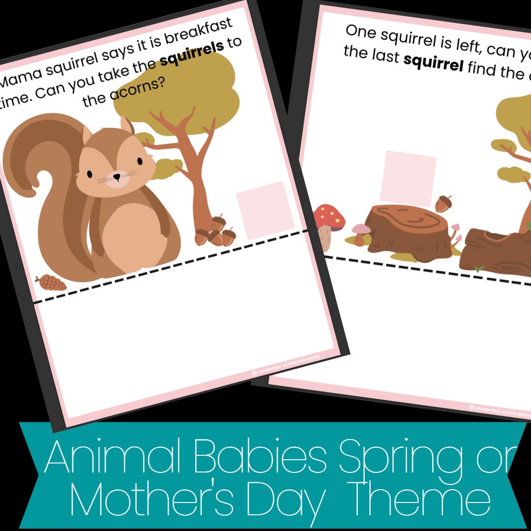 Preschool Interactive Baby Animal Book to Teach Plurals Aligned ABLLS-R ...