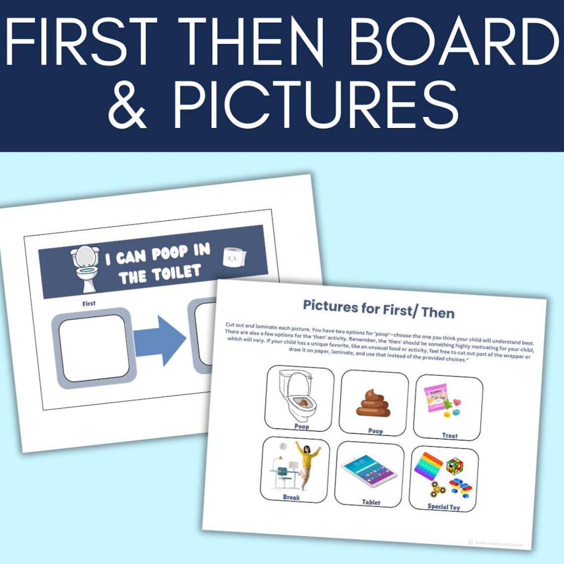 Autism Potty Training Visual Supports: Poop in Toilet Schedule (digital ...
