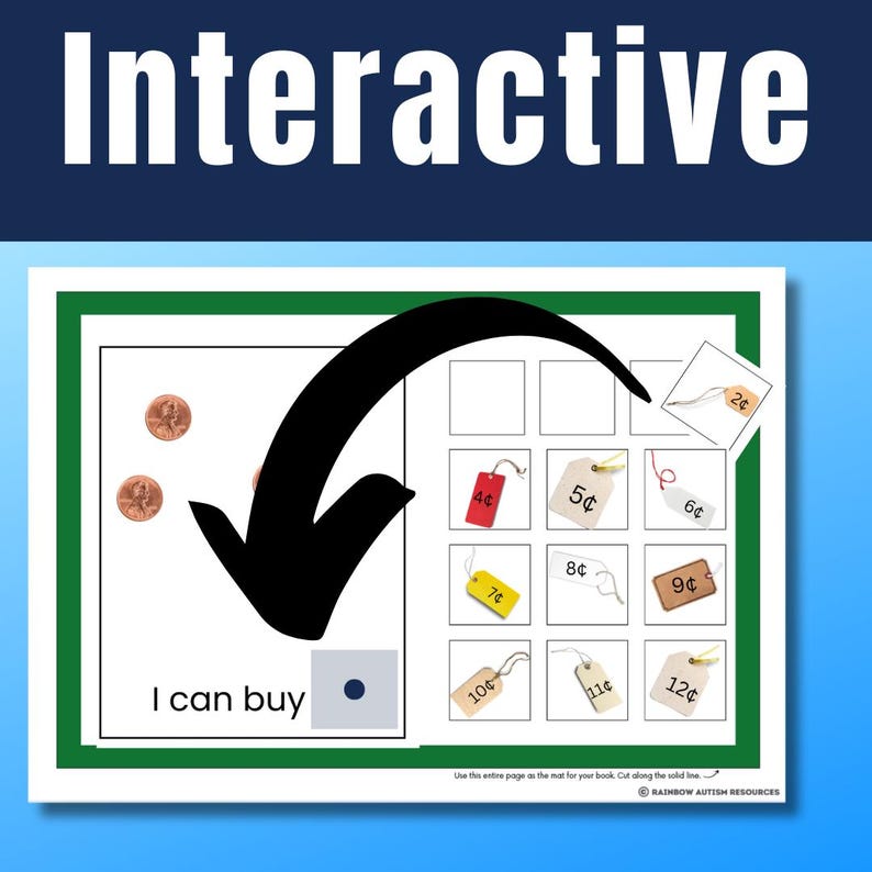 Coin Counting Money Adapted Book Aligned W Ablls-r R24 Count Coins ...