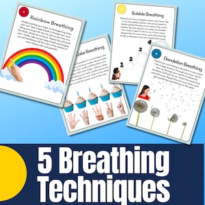 Breathing Exercises Poster Set 5 Breathing Techniques for Kids ...