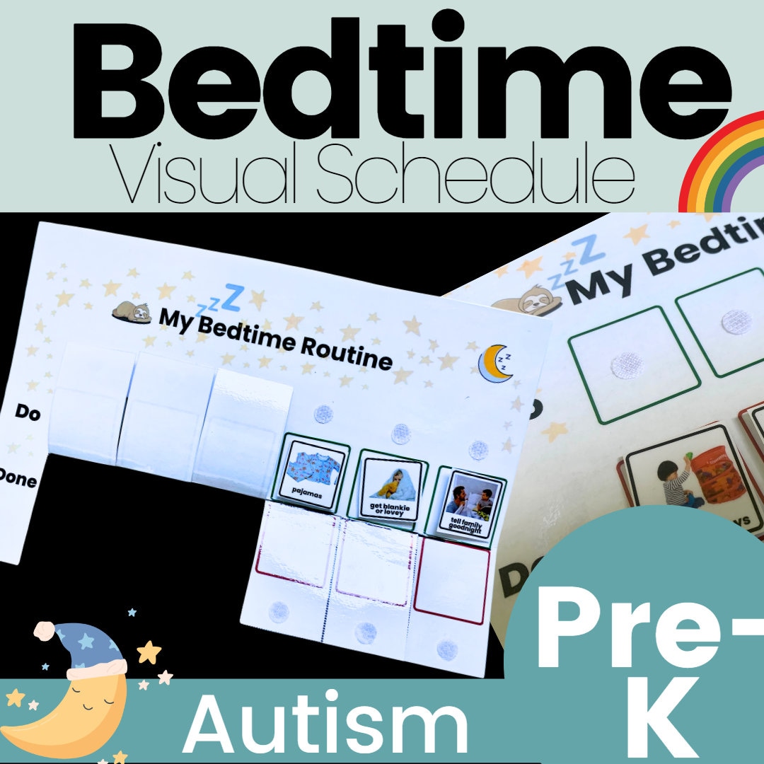 Autism Bedtime Visual Schedule for Nighttime Routine 3 Styles - Etsy