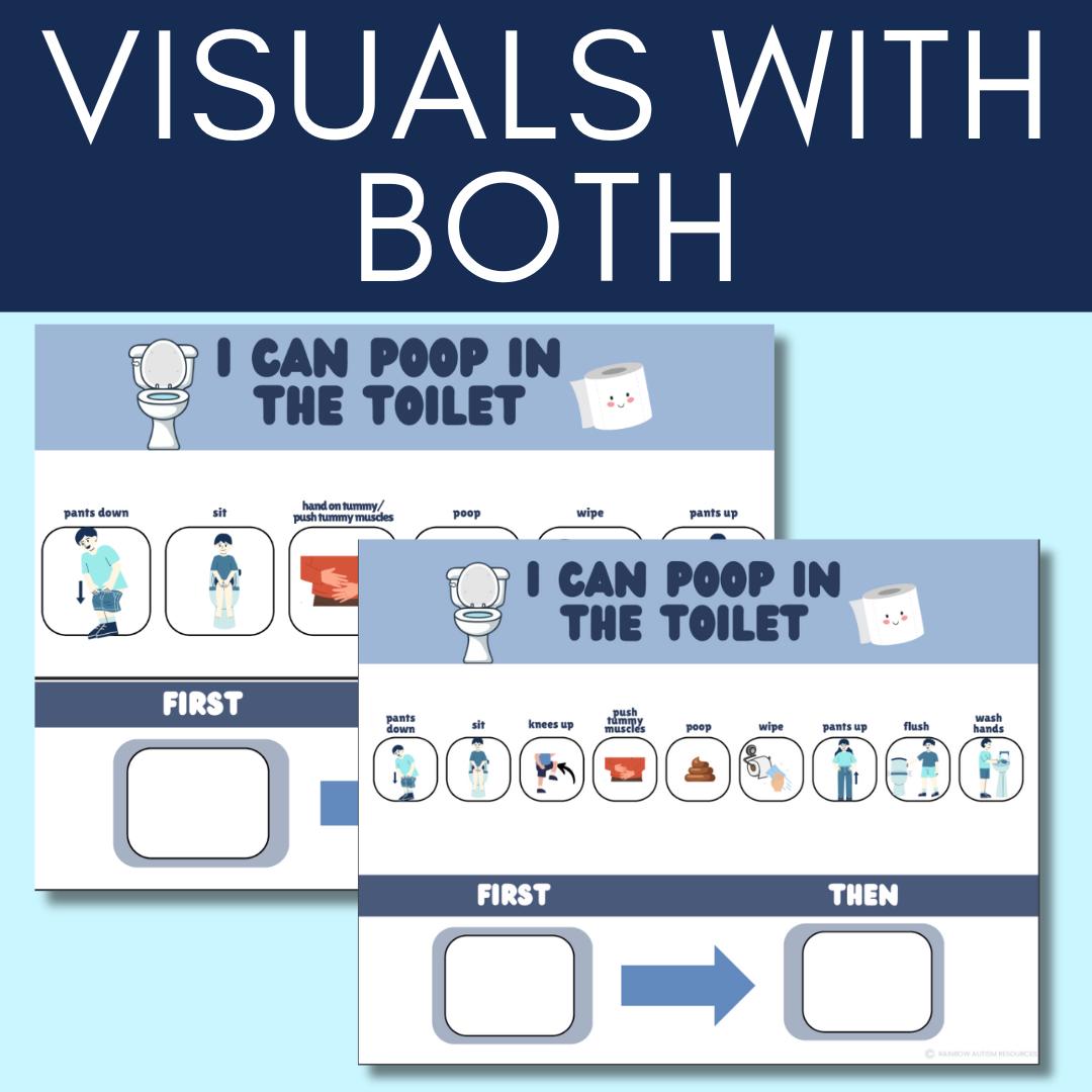 Autism Potty Training Visual Supports: Poop in Toilet Schedule (digital ...
