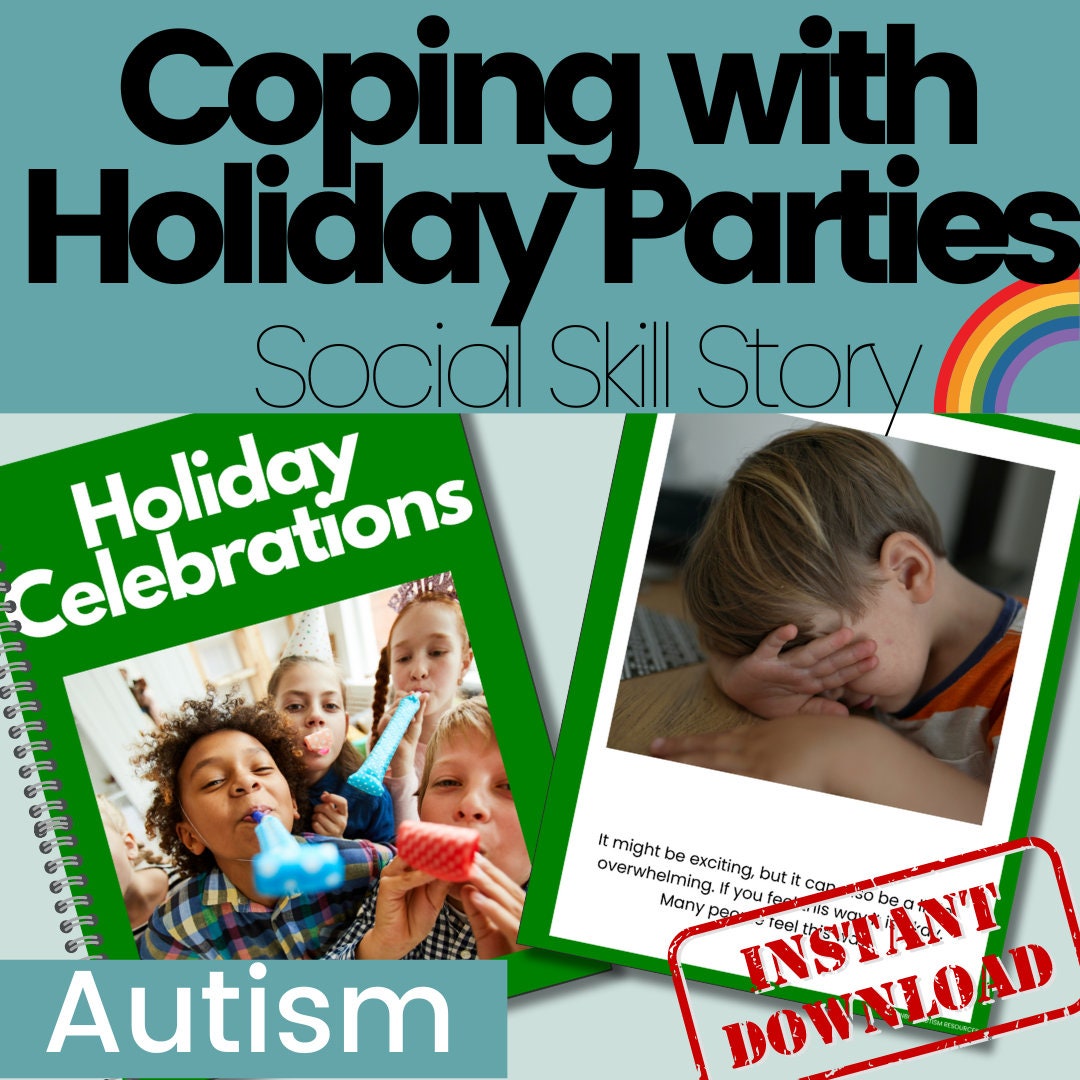 Coping With Holiday Gatherings or Parties Autism Social Skills Story - Etsy