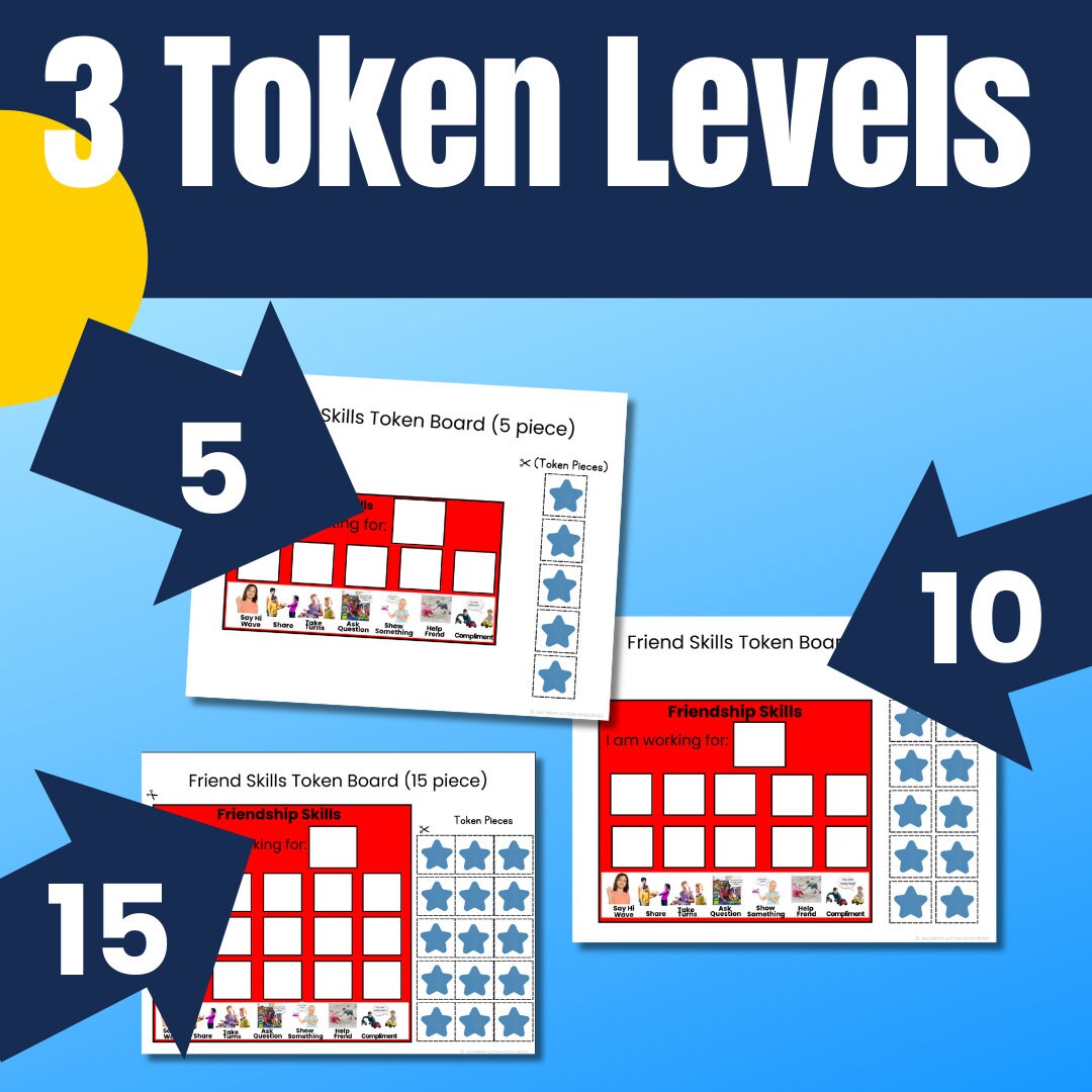 Friendship Skills Token Boards Autism Positive Behavioral Support With ...