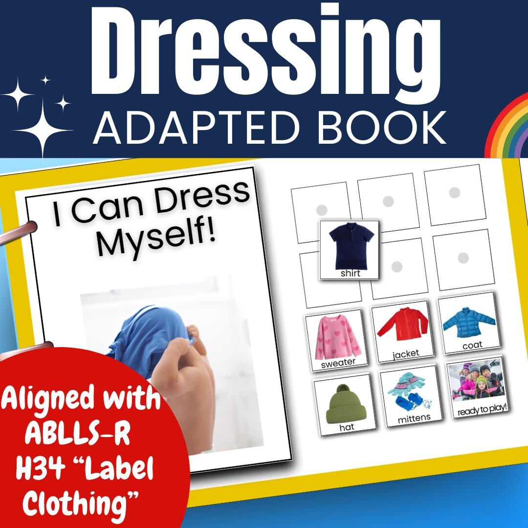I Can Dress Myself Adapted Book | ABLLS-R G6 Clothing Vocabulary for ...