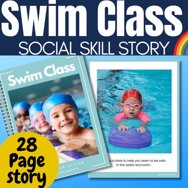 Swimming Lesson Social Story - Etsy